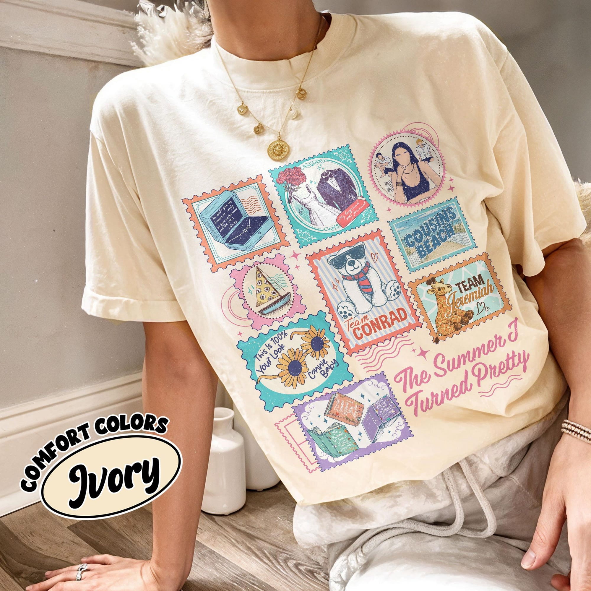 Cousins Beach TSITP Stamps Shirt Summer I Turned Pretty Movie And Books ...
