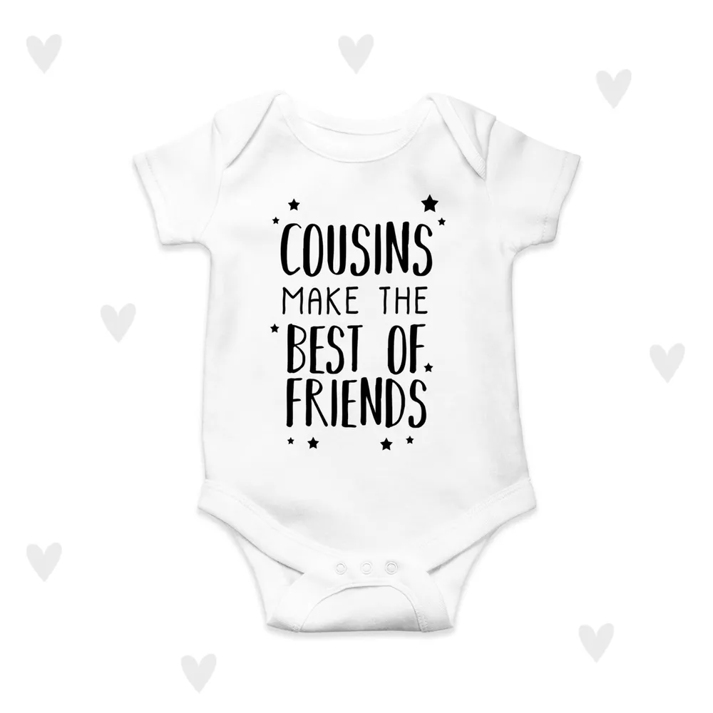 Cousins Best Friends Baby Bodysuit Announcement Cute And Cool Baby Bodysuit, Cute Natural Baby ...
