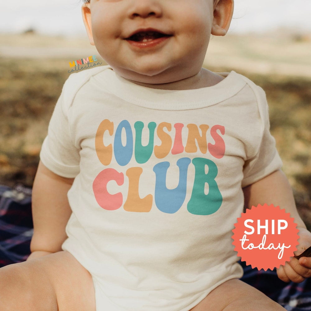 Cousins Club Onesies, Baby Cousin Announcement Bodysuit, Funny Gift For Cousin Baby, Family ...