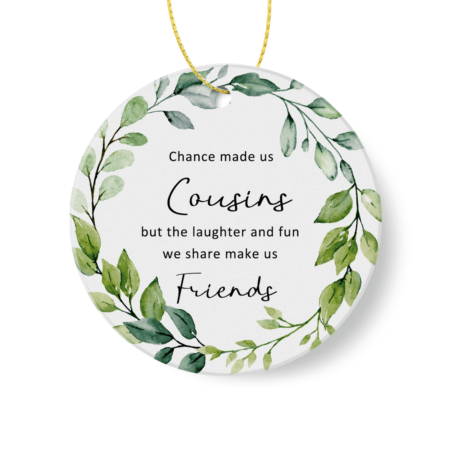 Cousins Gift Ornament Christmas 2024,Chance Made Us Cousins Ornament ...