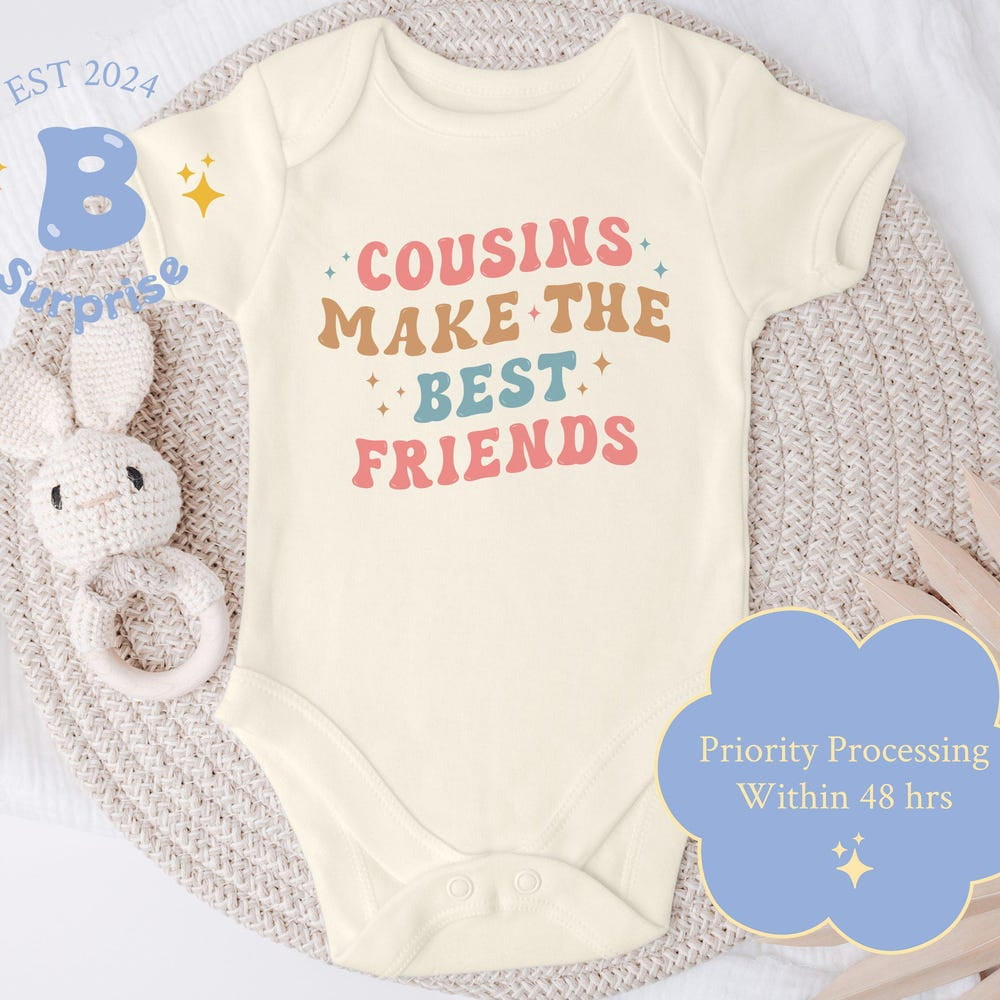 Cousins Make The Best Friends Onesie, Cute Girls Bodysuit, Baby Apparel, Adorable Cousin Theme ...