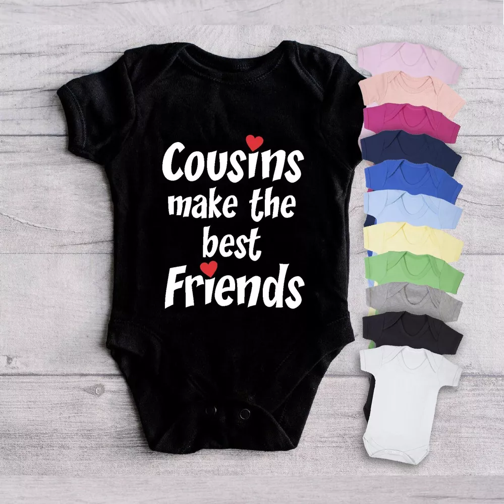 Cousins Make The Best Of Friends Baby Bodysuit Babygrow Vest Geeky Family Cute Baby Onesie, BABY ...