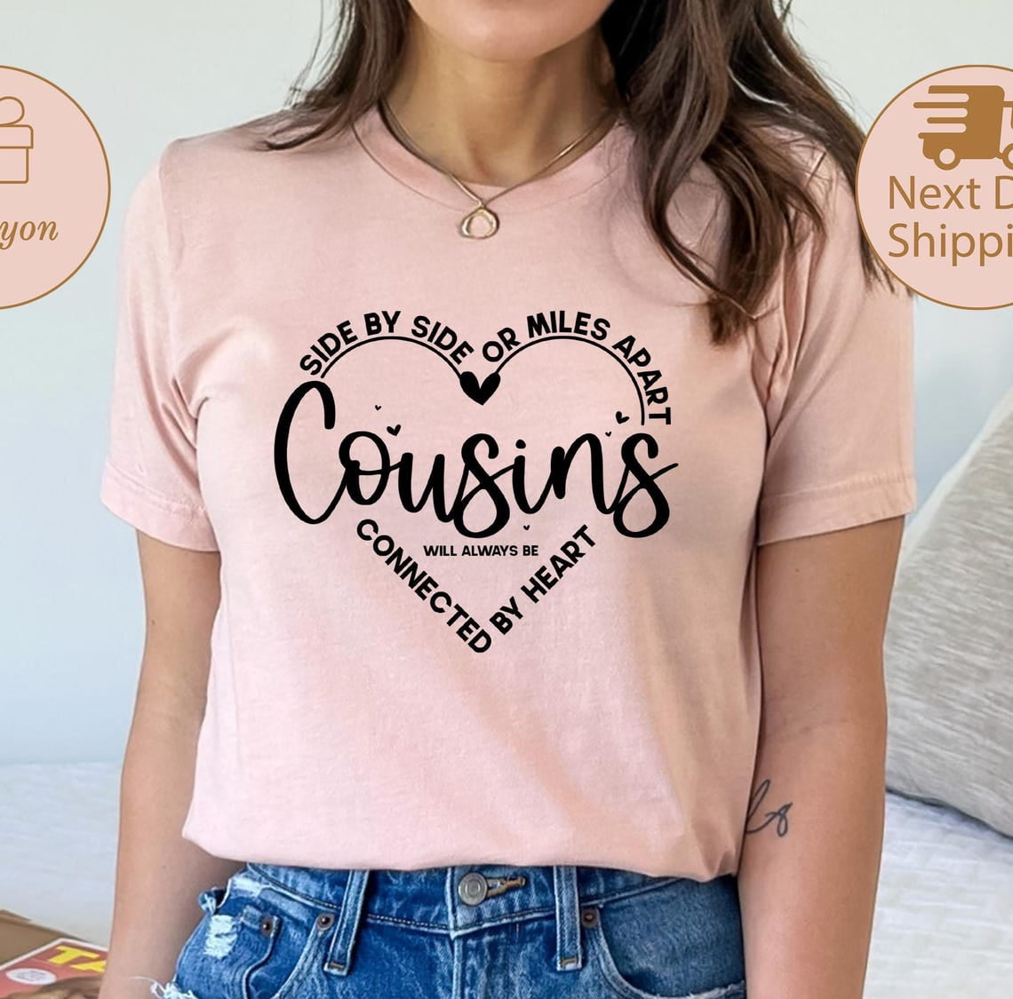 Cousins Shirt, Cousin Crew T-Shirt, Cousin Squad Tshirt, Cute Heart Cousin Tee For Cousins, Cool ...