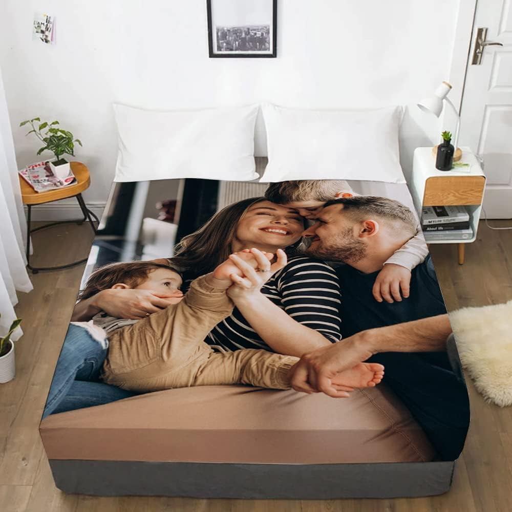 Couture Charm Custom Photo Bed Sheets Gift for Kids, Adults, Family and ...