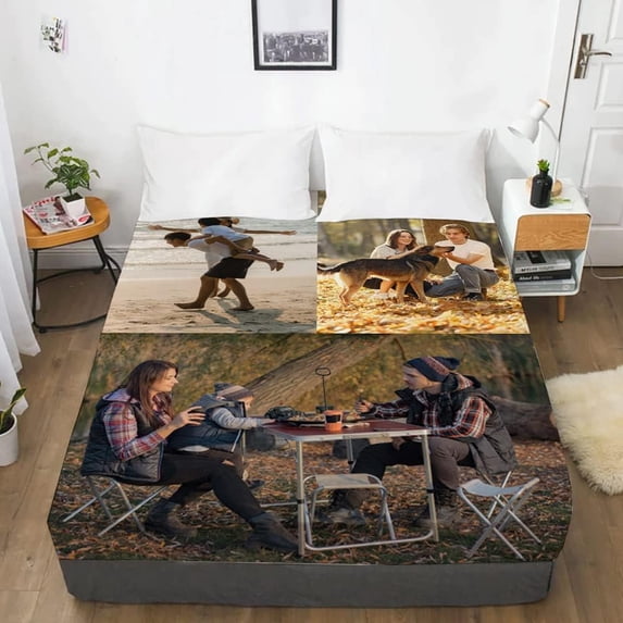 Couture Charm Custom Photo Bed Sheets Gift for Kids, Adults, Family and ...