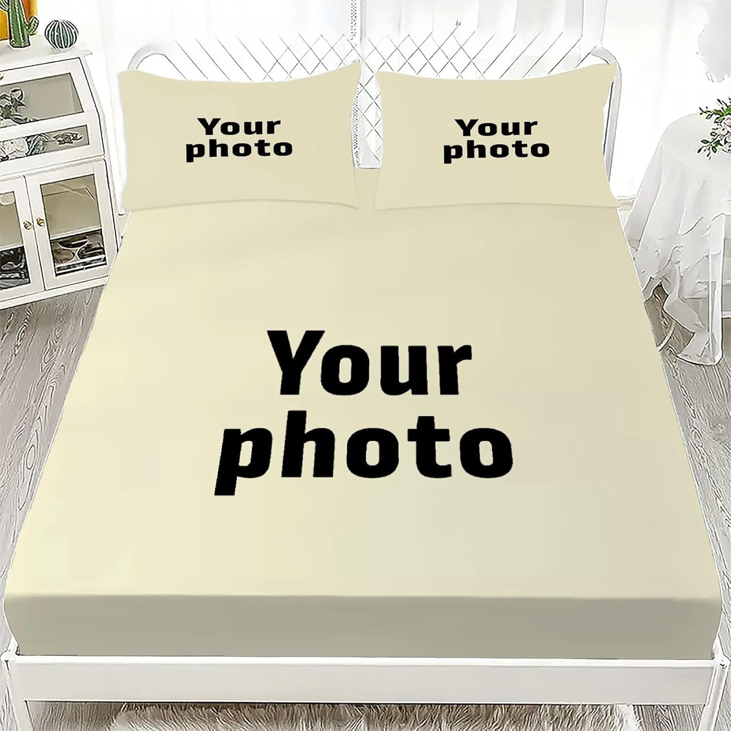 Couture Charm Custom Photo Bed Sheets Gift for Kids, Adults, Family and ...
