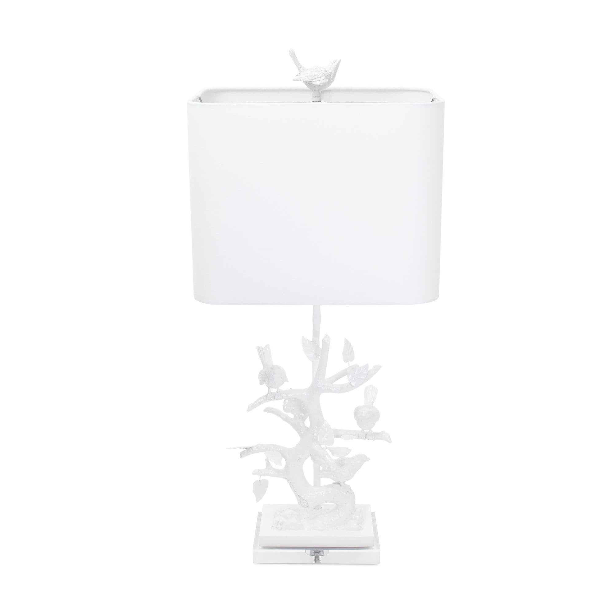 Couture Lamps Bird on Branch Acrylic Table Lamp White - Walmart.com