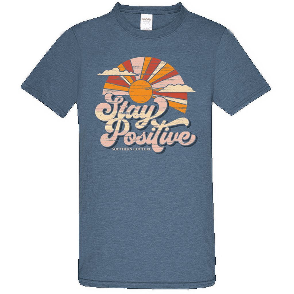 Couture Soft Collection Stay Positive Sunset T-Shirt - Walmart.com
