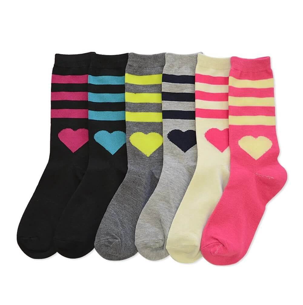 6-PACK Women's Comfort Socks, SWEETY, 9-11, All Seasons, 98% Polyester ...