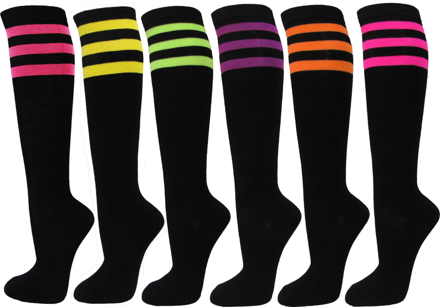 Couver Adult Unisex Casual Wear Cotton Knee High Referee Socks Multi ...