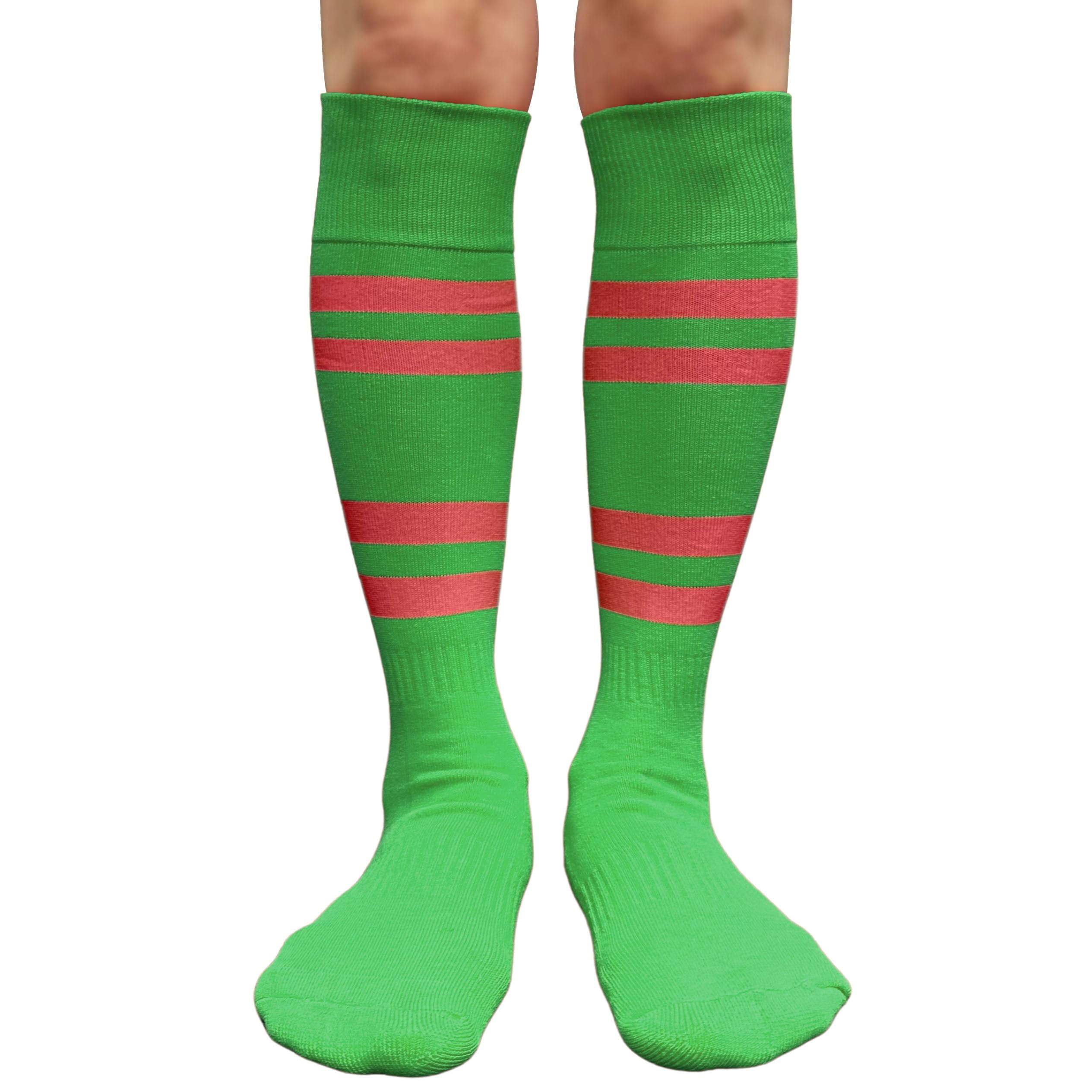 Couver Cotton 4 Stripes Knee High Bright Green Softball Baseball Sports ...