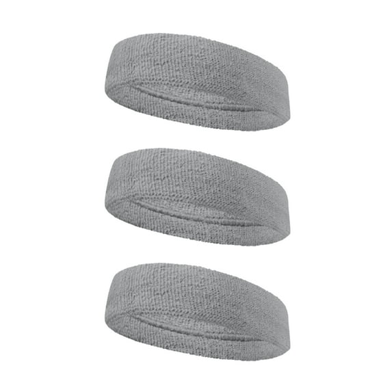 Couver Large & Thick Plain Solid Basketball Head Sweatband, Solid Light ...