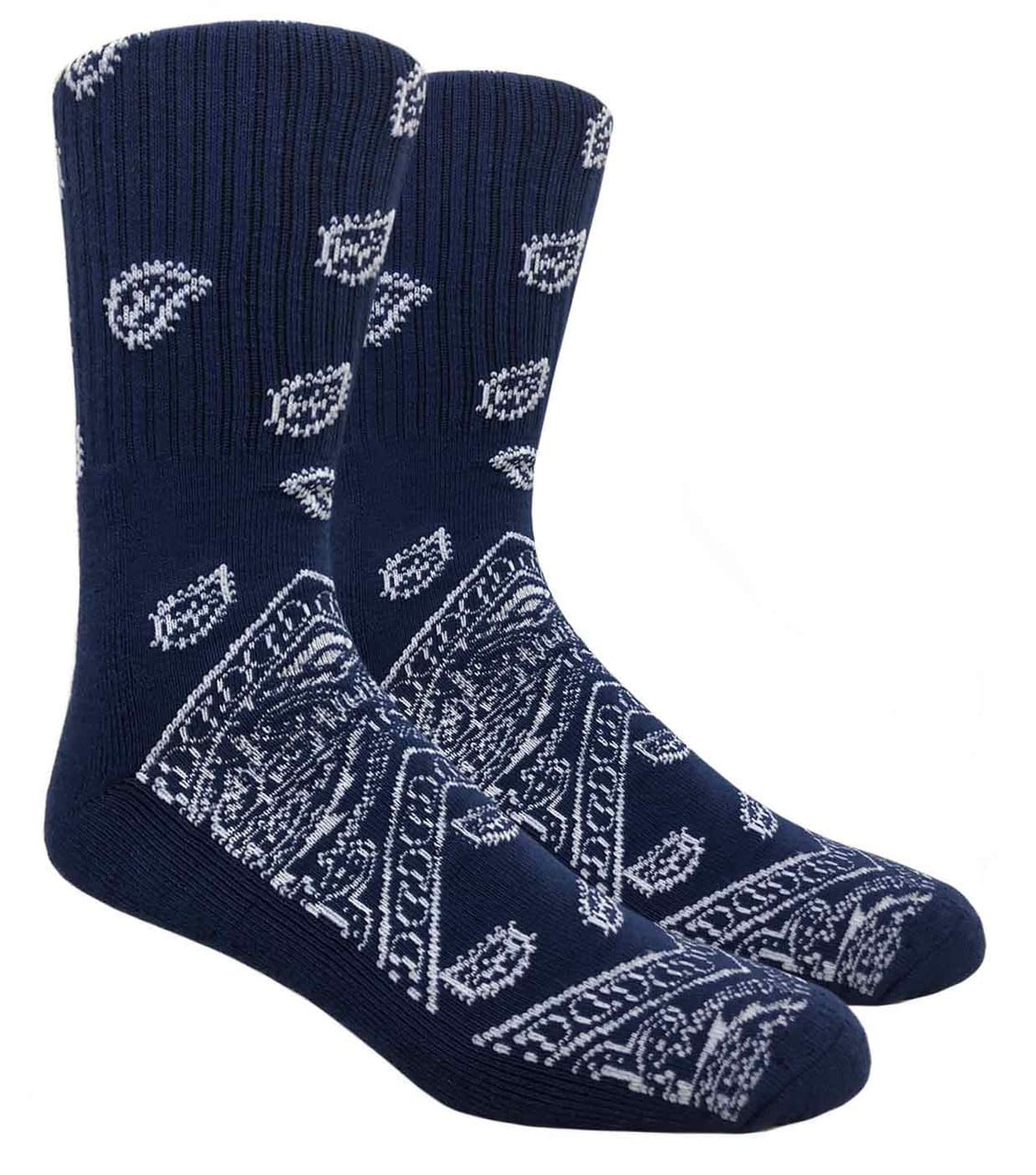 Couver Unisex Bandana Socks/ Mid-Calf Crew Socks - Navy - Walmart.com