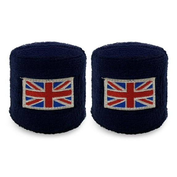 Couver Unisex Cotton Terry Sport Wrist Sweatbands UK Flag 2.5 Inch 2 ...