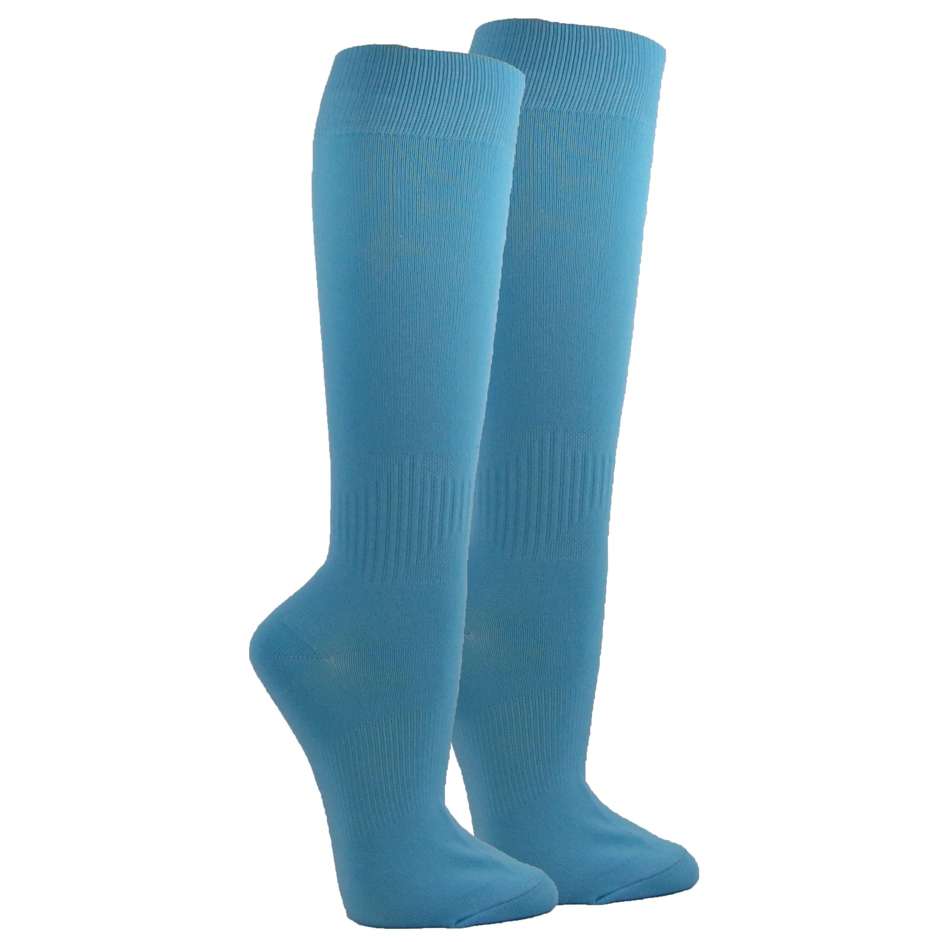 Couver Unisex Polyester Soccer Knee High Sports Athletic Socks, Sky ...