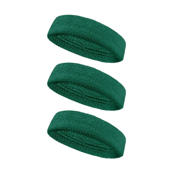 Couver Unisex Standard Fit Head Sweatbands 3 Pack, Solid Teal - Walmart.com