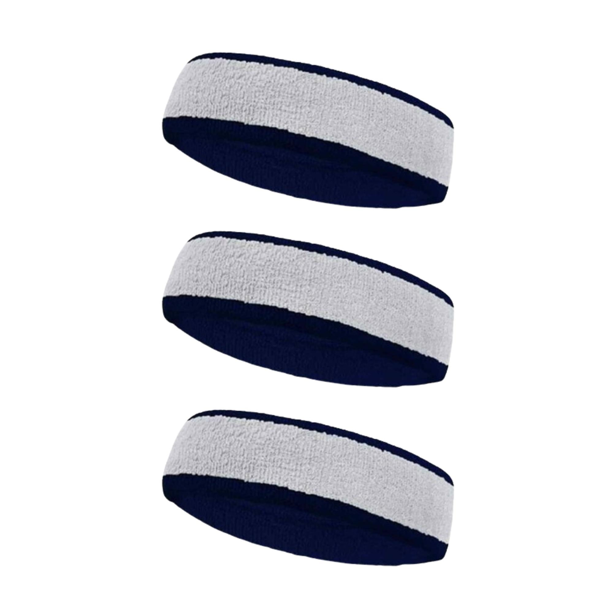 Couver Unisex Two Tone Wide Basketball Headband Striped Sports ...