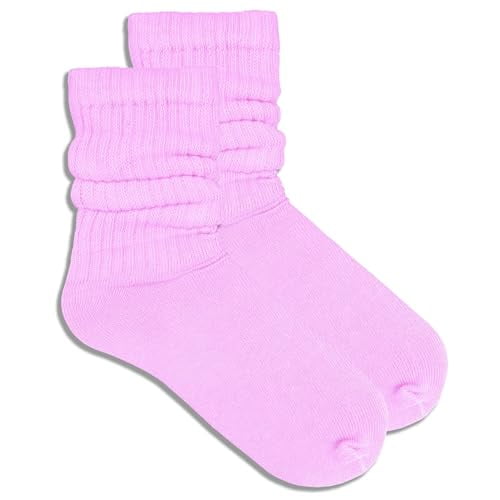 Couver Women Girl's Scrunched Slouch Socks - Light Pink, Size 6-8, 1 ...