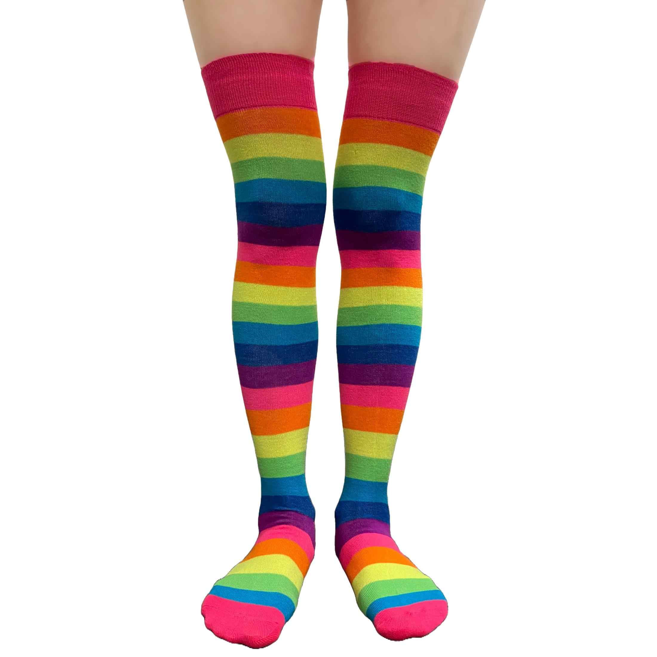 Couver Women / Lady Fashion Sexy Thigh High Over The Knee Striped ...