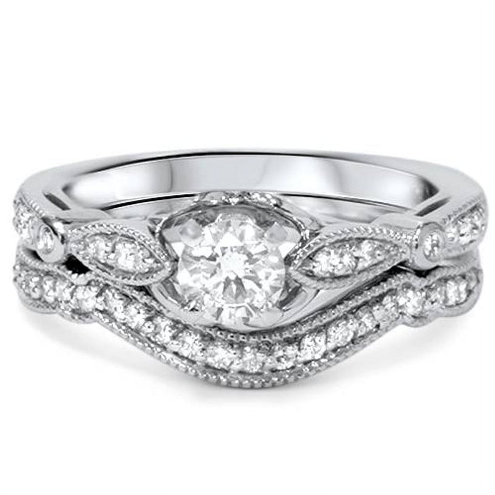 Cova Jewel 1.2 Ct Pear Cut Engagement Ring - 14K White Gold Plated 2 ...