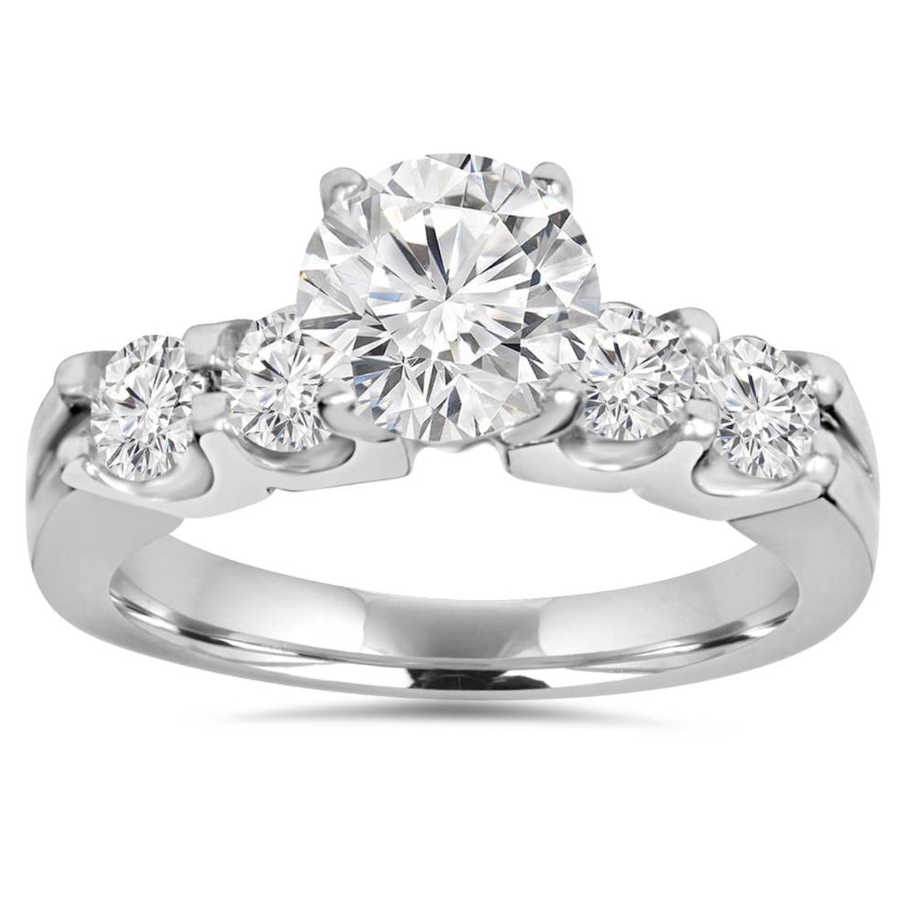 Cova Jewel 1.8 Ct Princess Cut Lab Created Diamond Ring - 14K White ...
