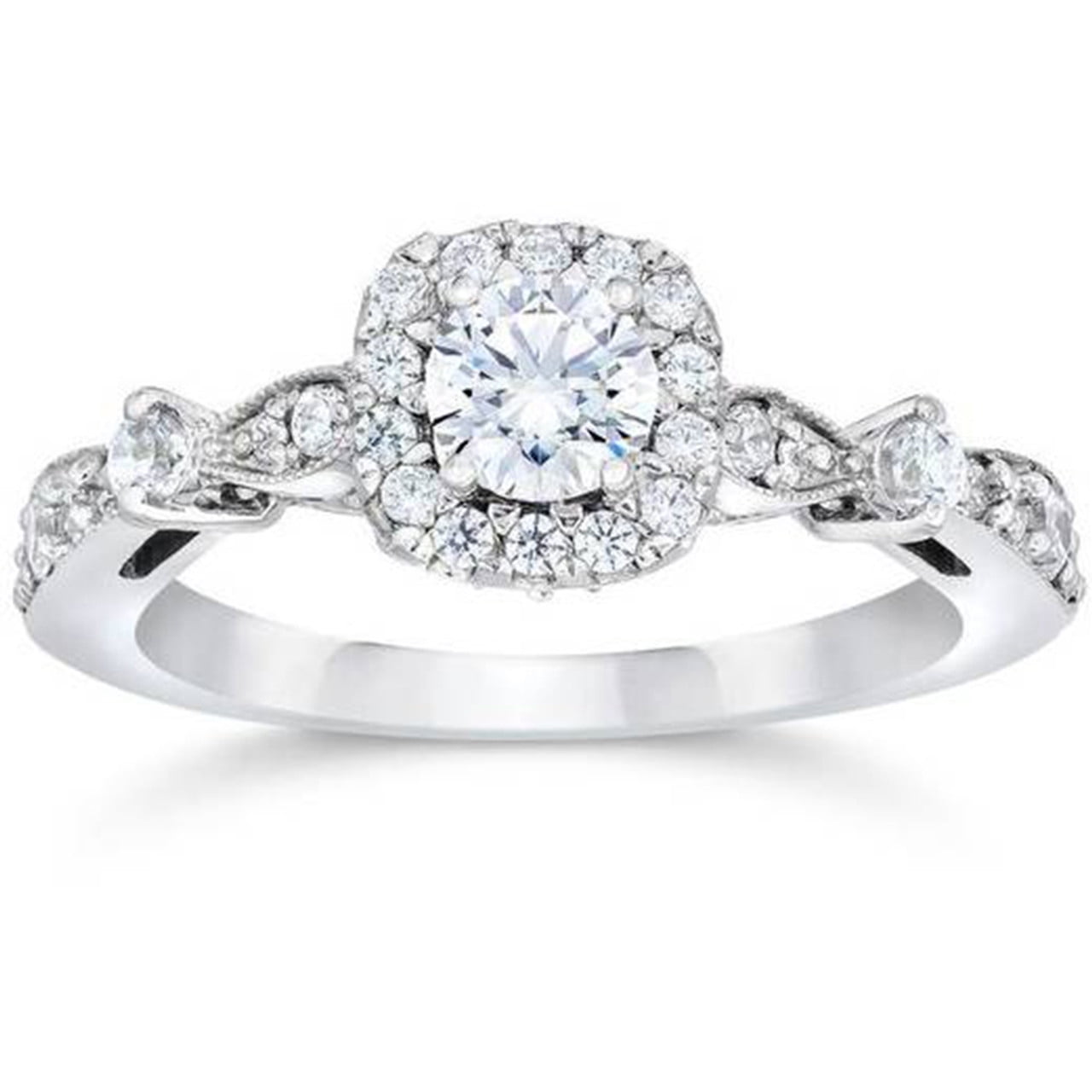 Cova Jewel 1.9 Ct Radiant Cut Diamond Ring - 14K White Gold Plated Wedding Ring - Lab Created ...