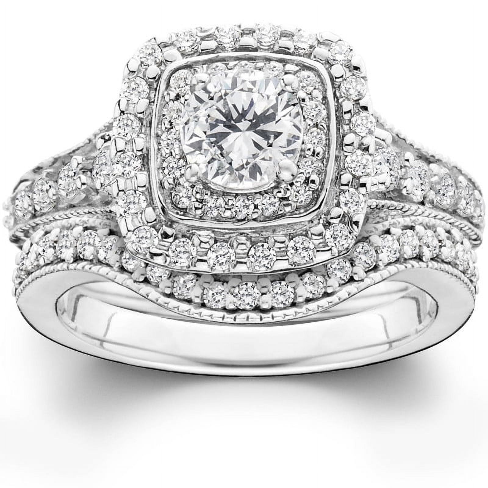 Cova Jewel 1.9 Ct Round Cut Diamond Ring - Lab-Created Eternity Pinched ...