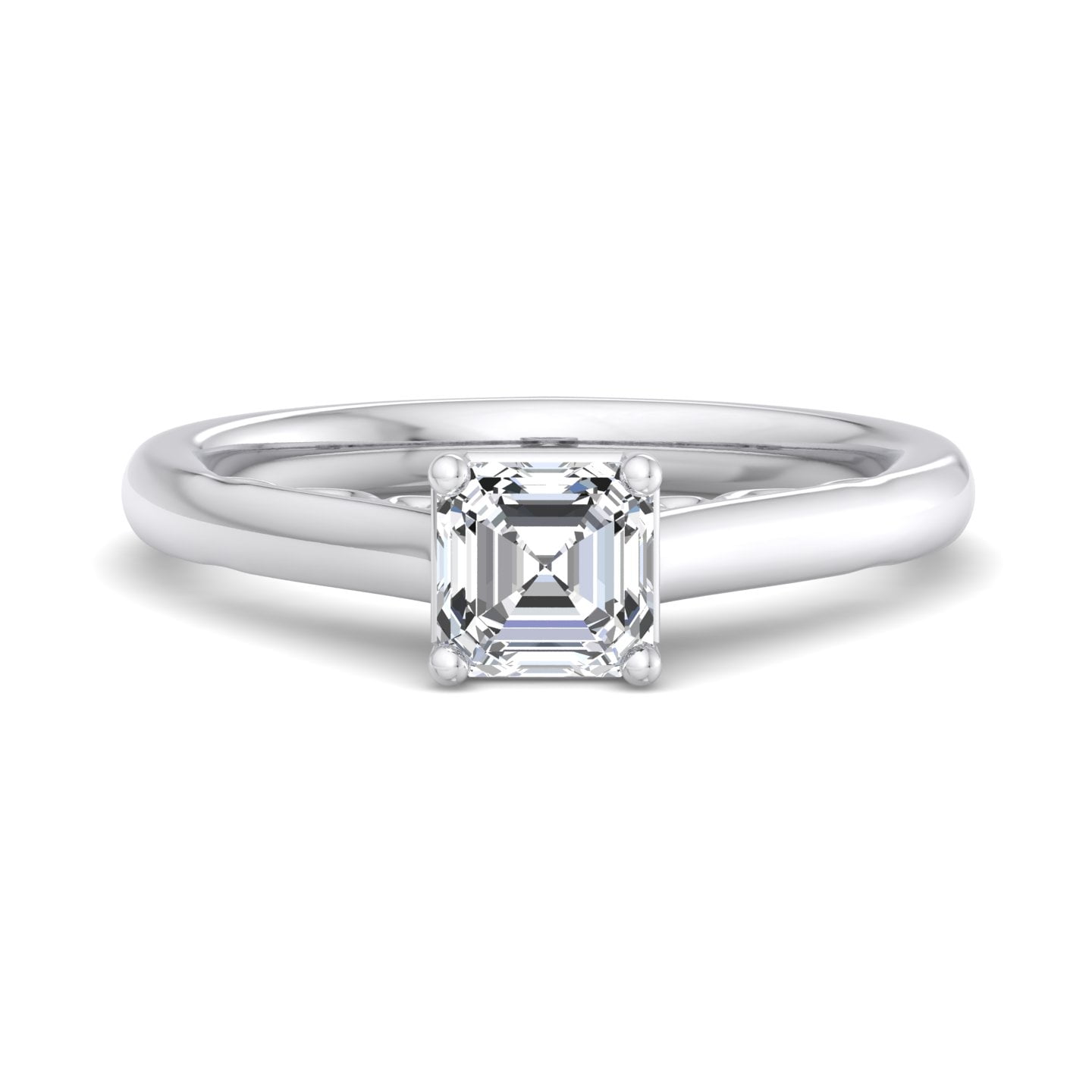Cova Jewel 1 Ct Asscher Cut Solitaire Engagement Ring - Lab-Created ...