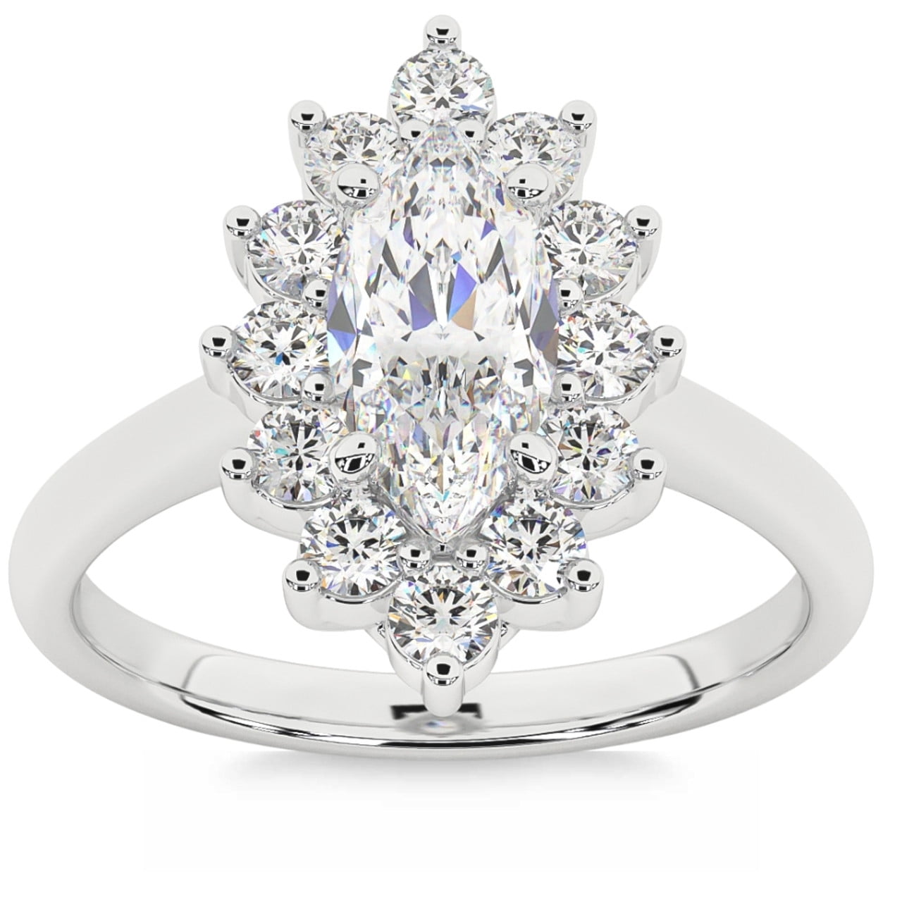 Cova Jewel 14K White Gold Plated 1.4 Ct Brilliant Round Cut Solitaire ...