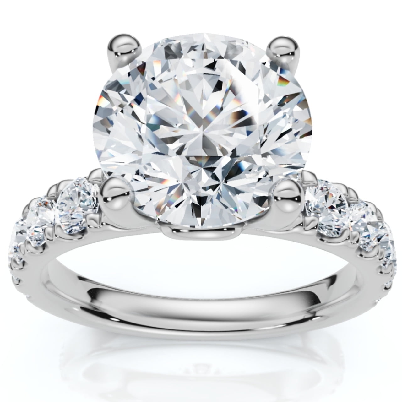 Cova Jewel 14K White Gold Plated Engagement Ring - 2 Ct Radiant Cut Lab ...