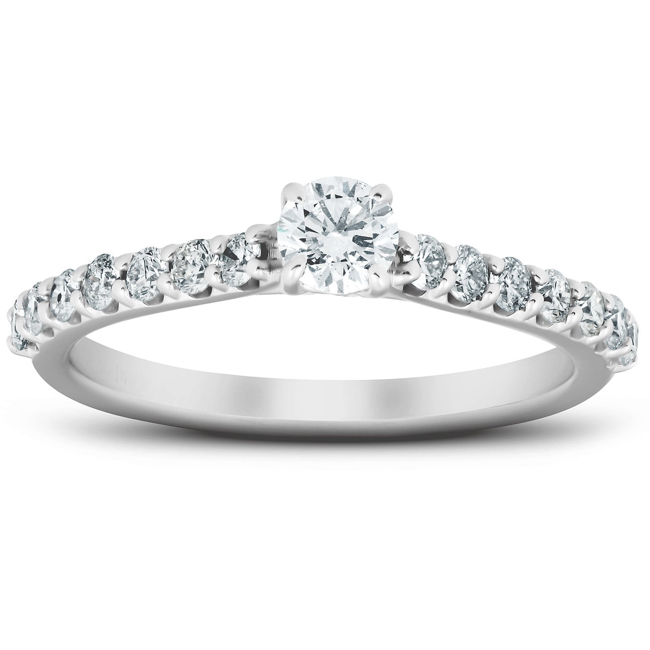 Cova Jewel 14K White Gold Plated Ring - 1.5 Ct Round Cut Diamond ...