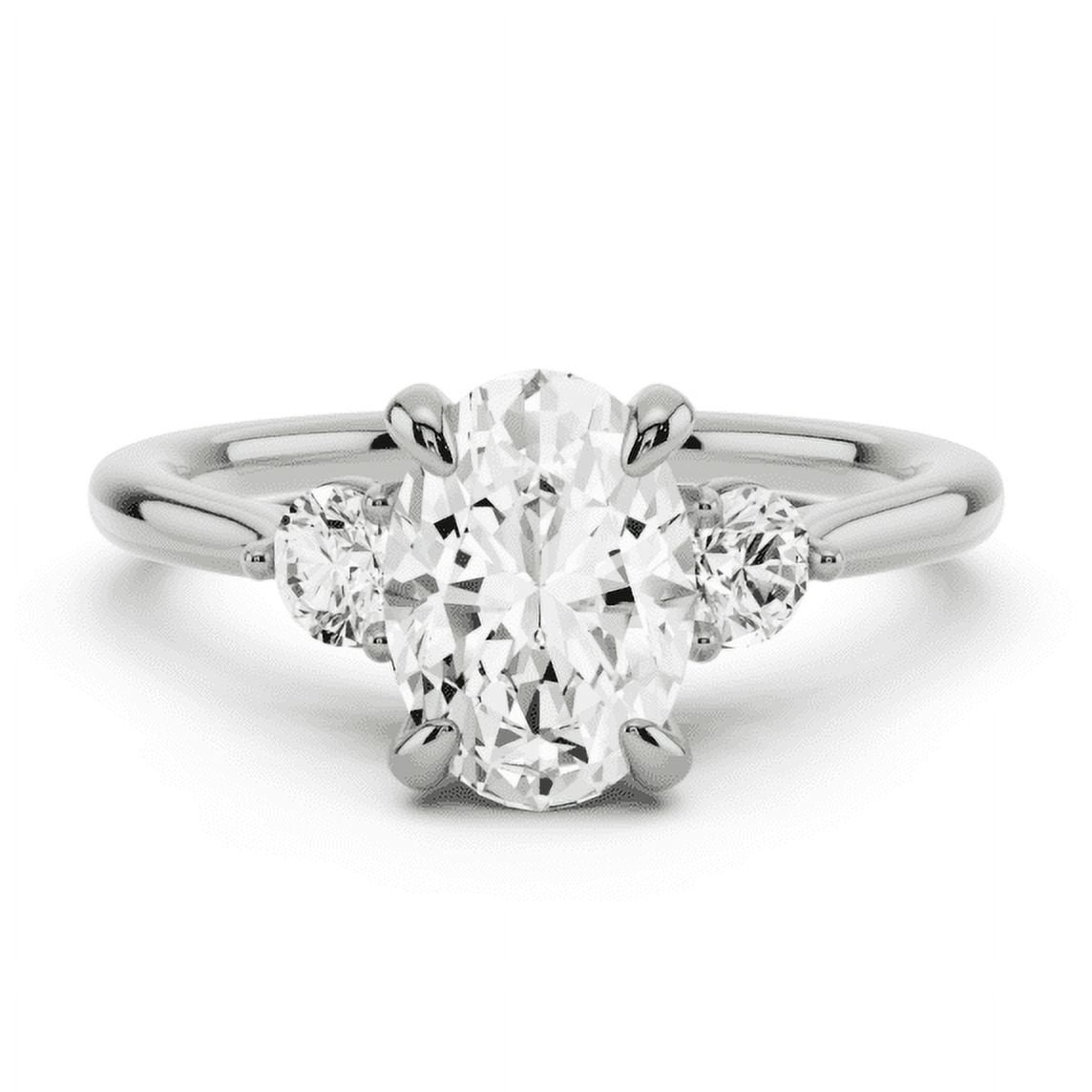 Cova Jewel 14K White Gold Over Three Stone Engagement Ring - 1.5 Ct ...