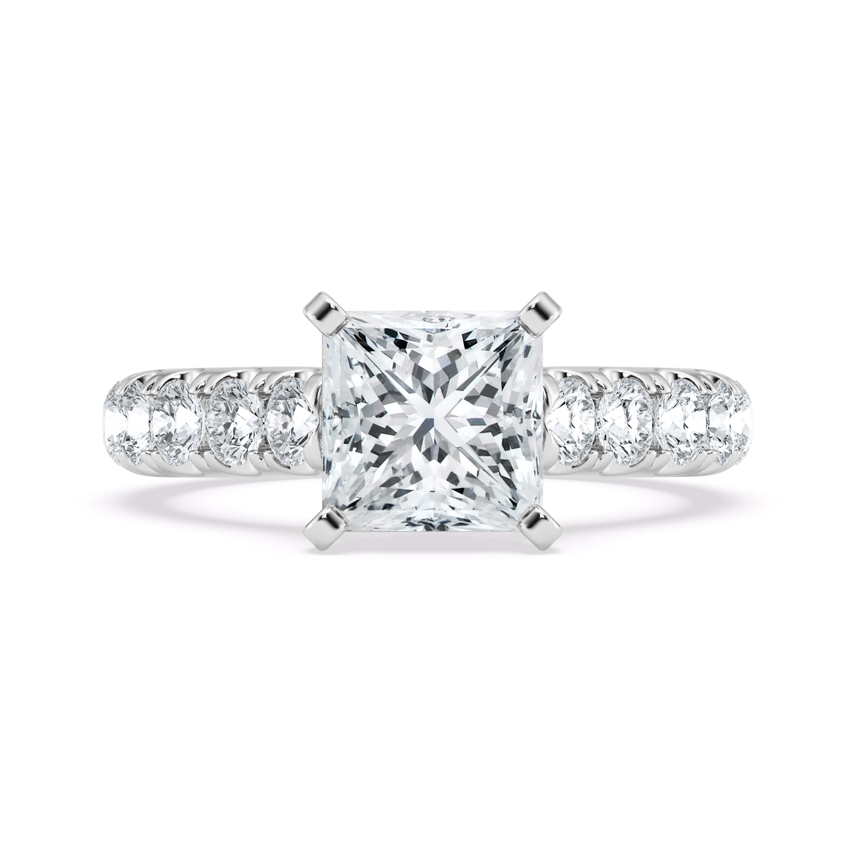 Cova Jewel 2 Ct Princess Cut Lab-Created Diamond Engagement Ring ...