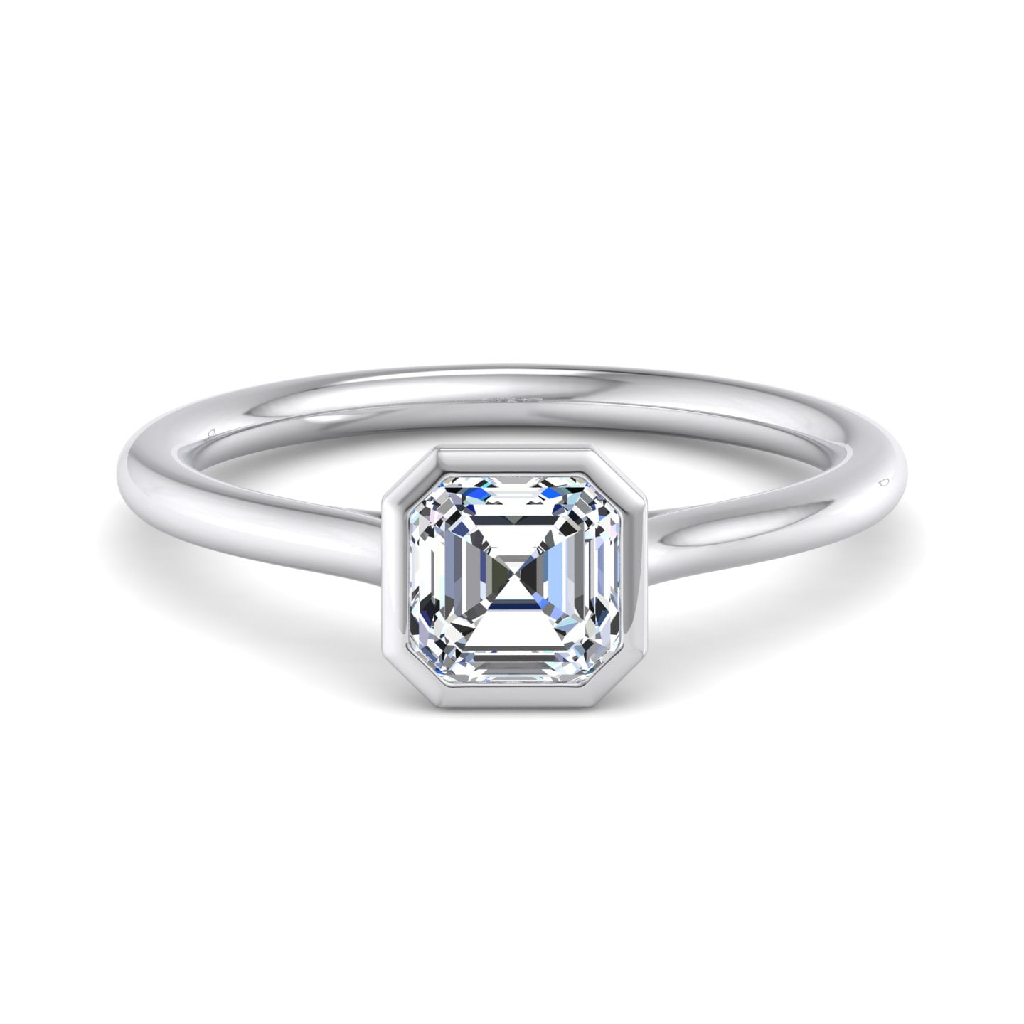 Cova Jewel Engagement Ring for Women's - Asscher Cut 1.9 Ct Lab Created ...