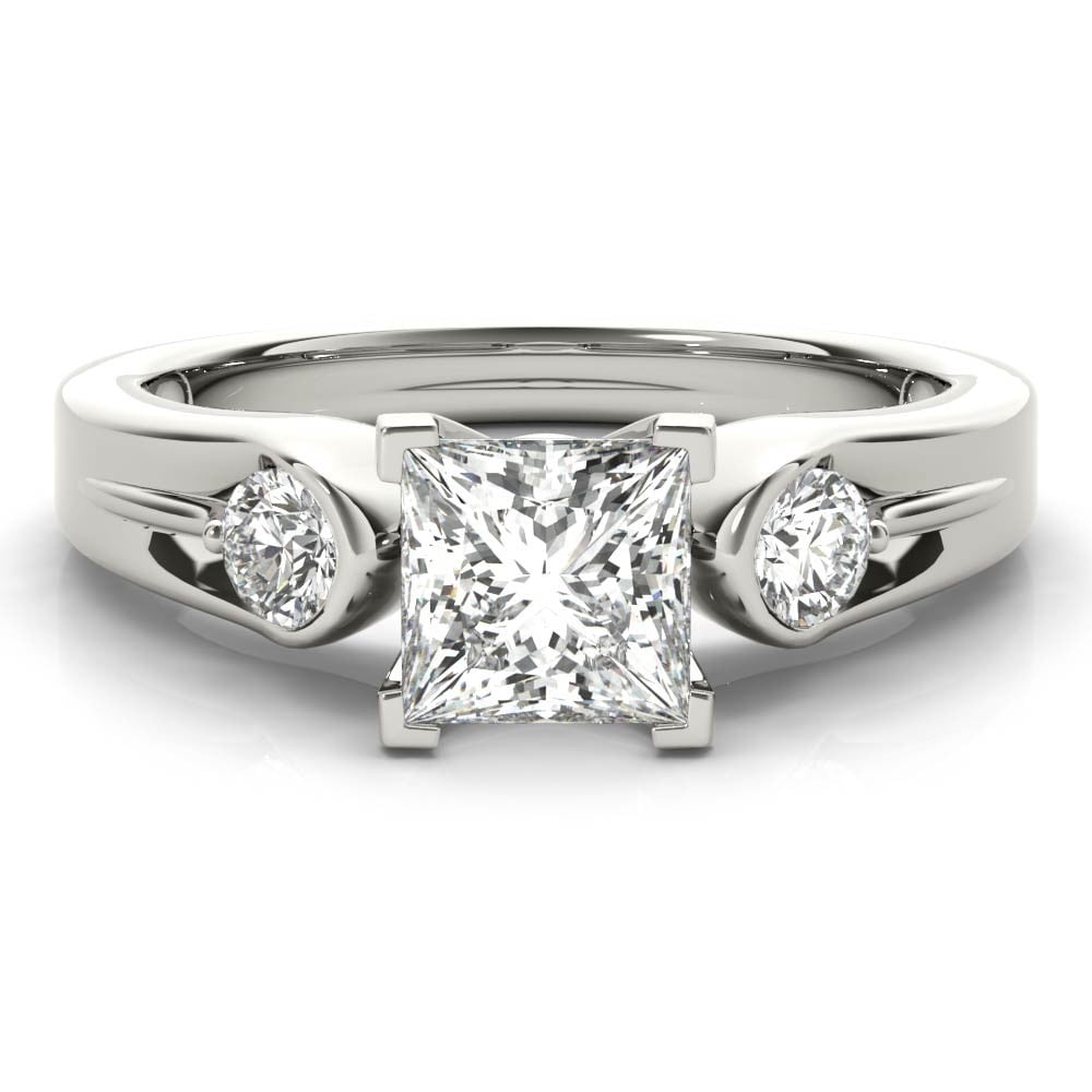 Cova Jewel Lab Created 2.1 Ct Princess Cut Diamond Ring - Three Stone ...
