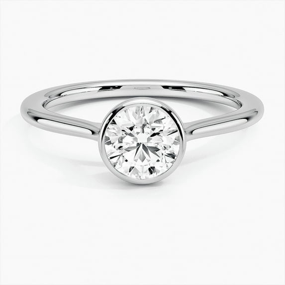 Cova Jewel Stunning 1.4 Ct Round Cut Diamond Engagement Ring - 14K White Gold Over Ring ...