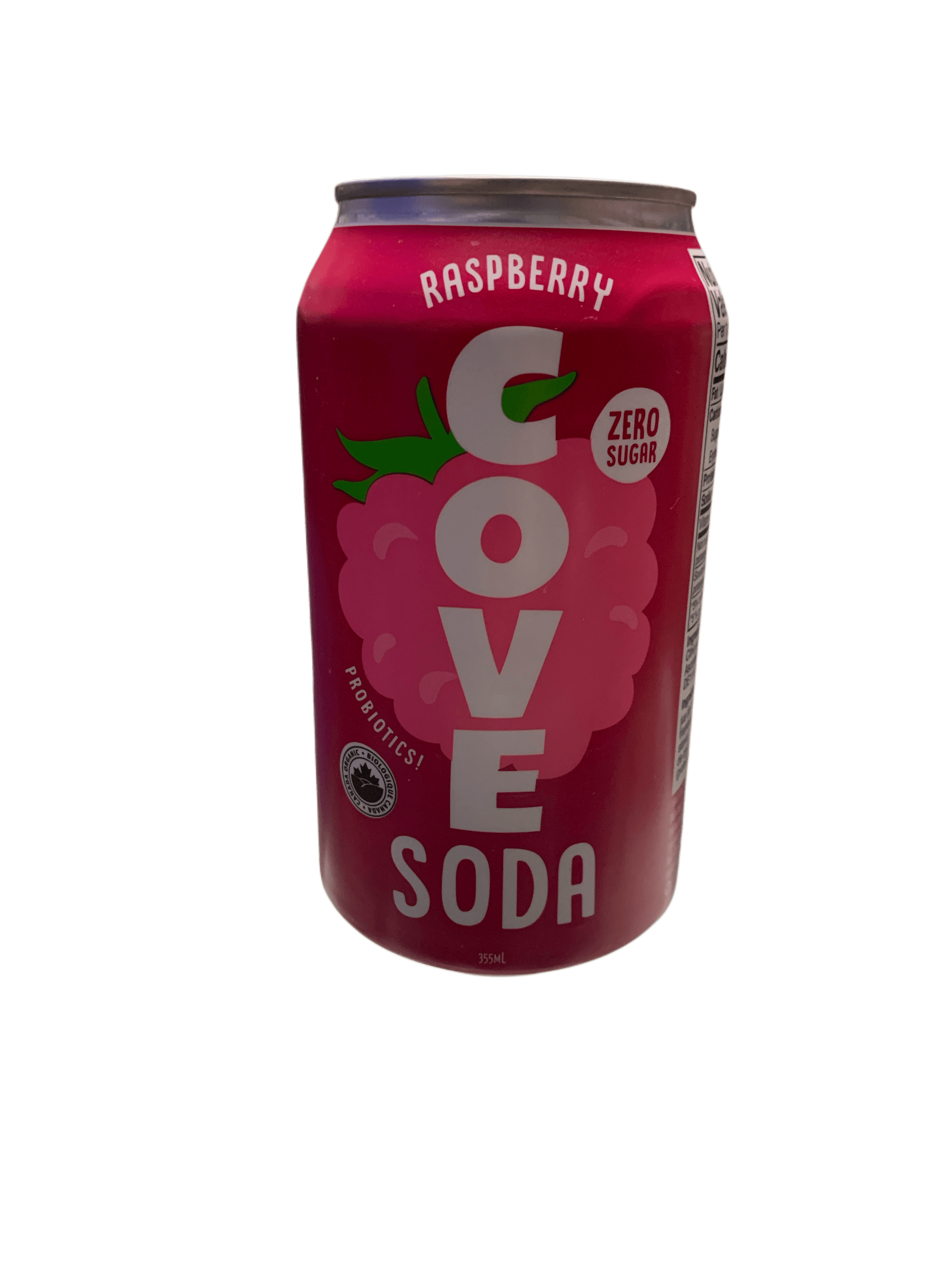 Cove Prebiotic Raspberry Flavoured Soda 355ML - Canadian Edition ...