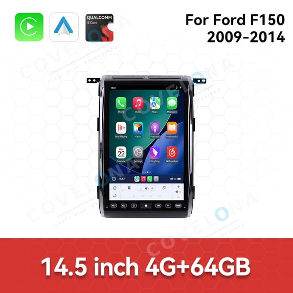 Covelona 14.5 inch Android Double Din Car Radio For Ford F150 2009-2014 ...