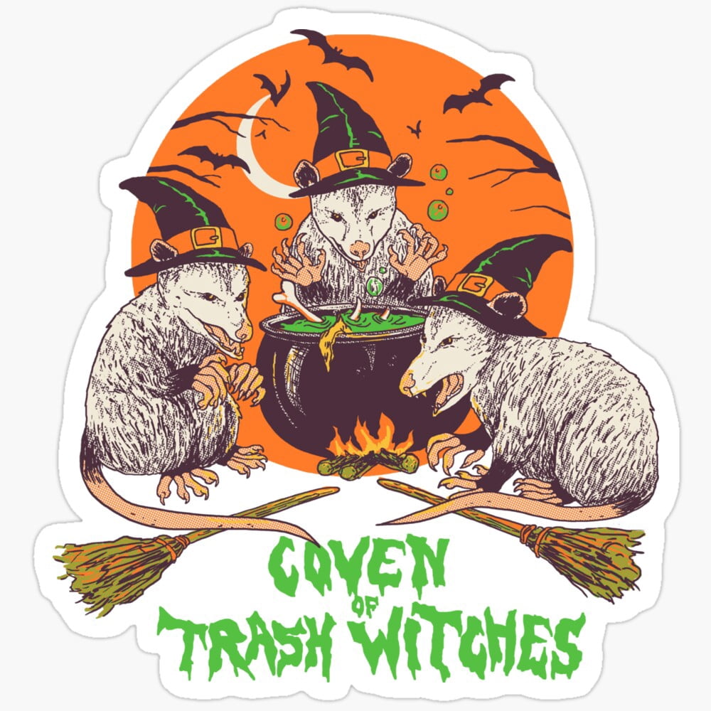 Coven Of Trash Witches Sticker Phone Decal Water Bottle Stickers Car ...