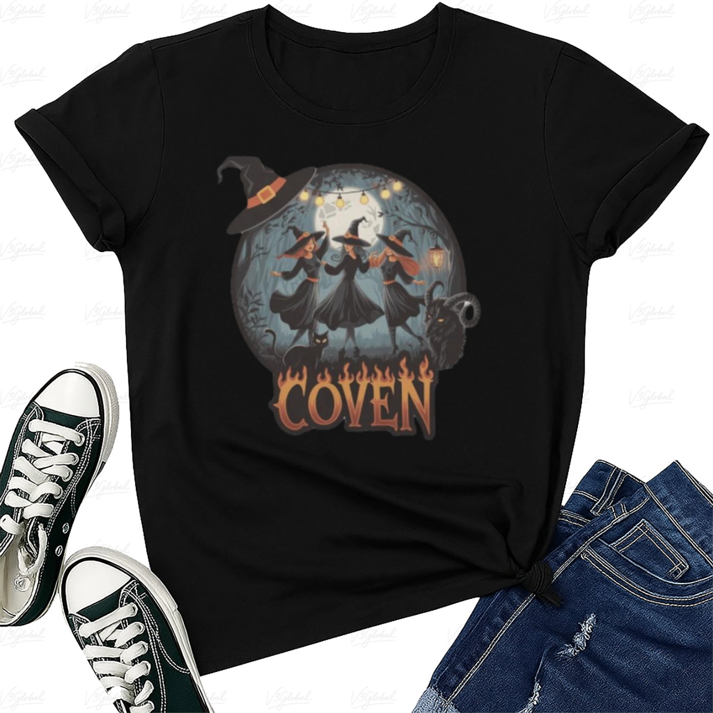 Coven of Witches Halloween Sisterhood Unisex T-Shirt, for Men & Women ...