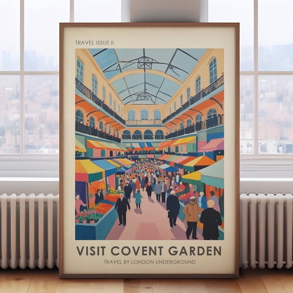 Covent Garden poster Covent Garden print London travel print London ...