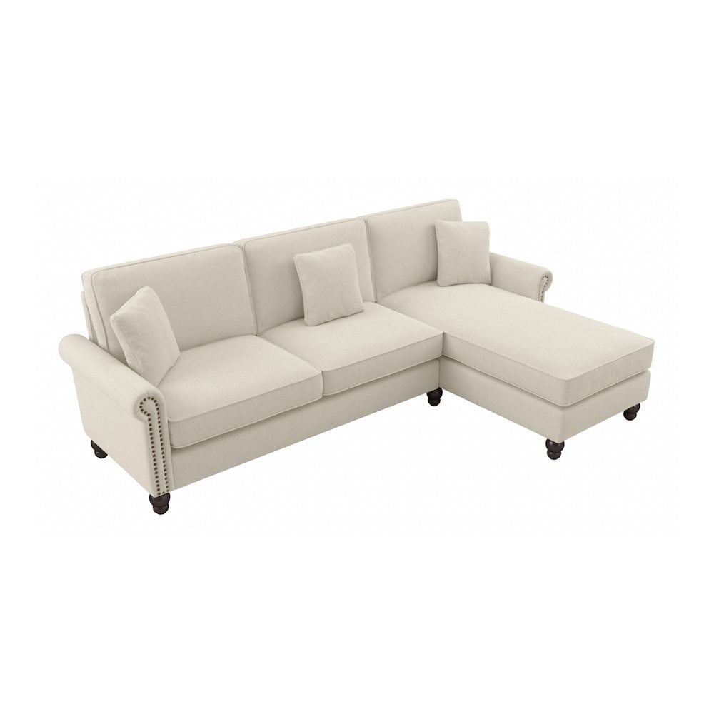 Coventry 102W Sectional Couch with Reversible Chaise Lounge in Cream ...