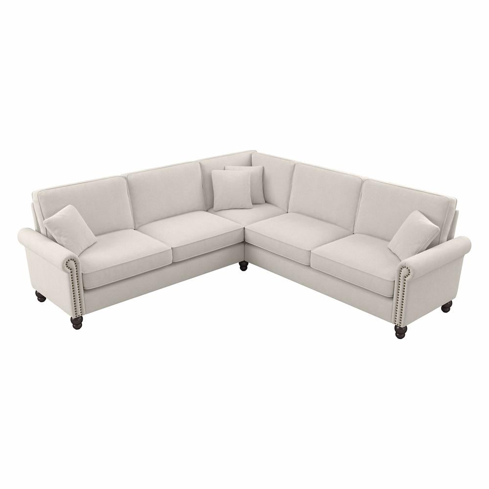 Coventry 99w L Shaped Sectional Couch In Light Beige Microsuede