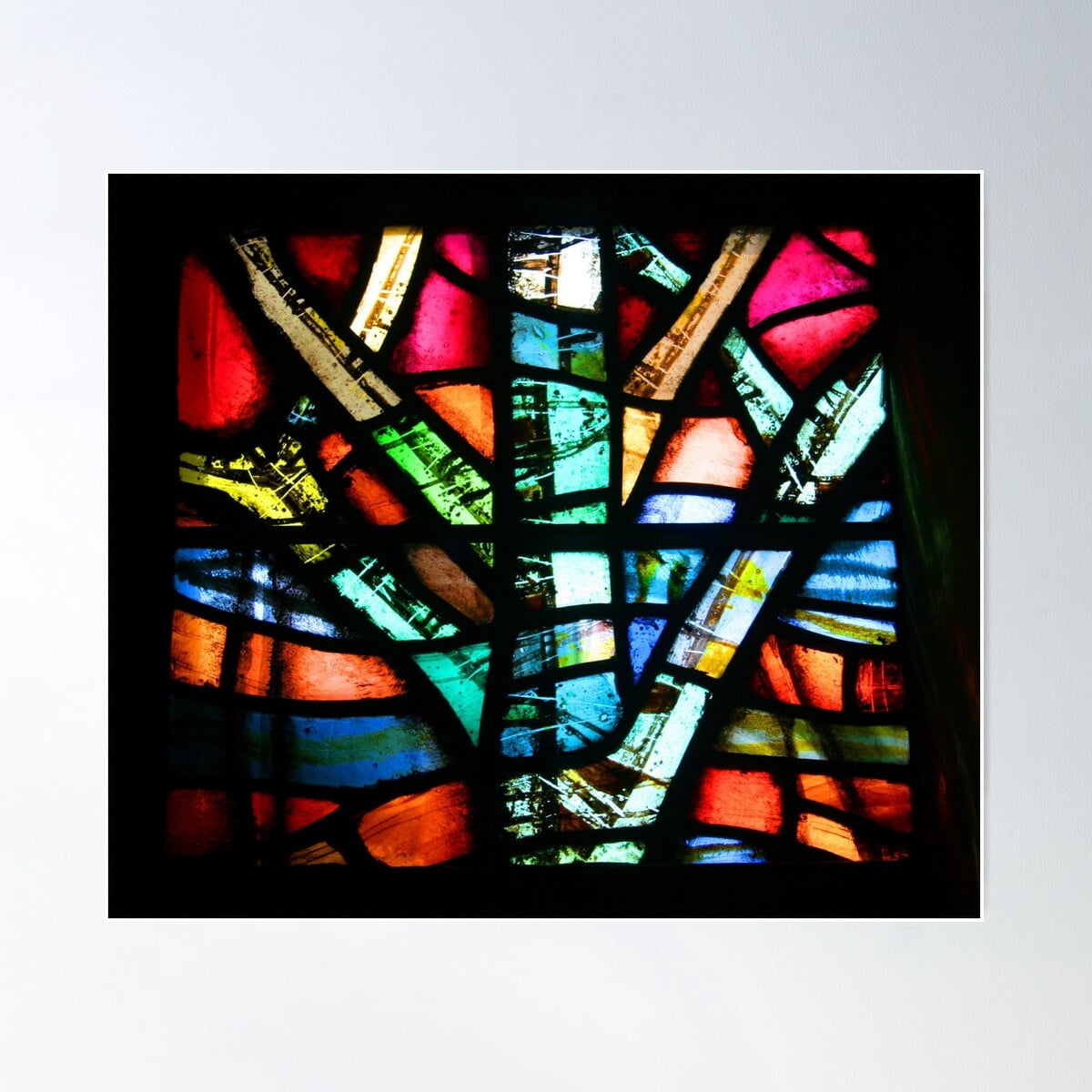 Coventry Catherdal Window Poster Wall Art, Modern Wall Decor For Living ...