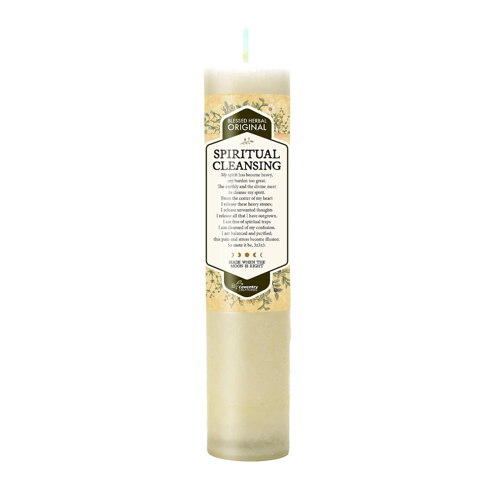Coventry Creations Blessed Herbal Pillar Candle, 7"W x 7"H - Walmart.com