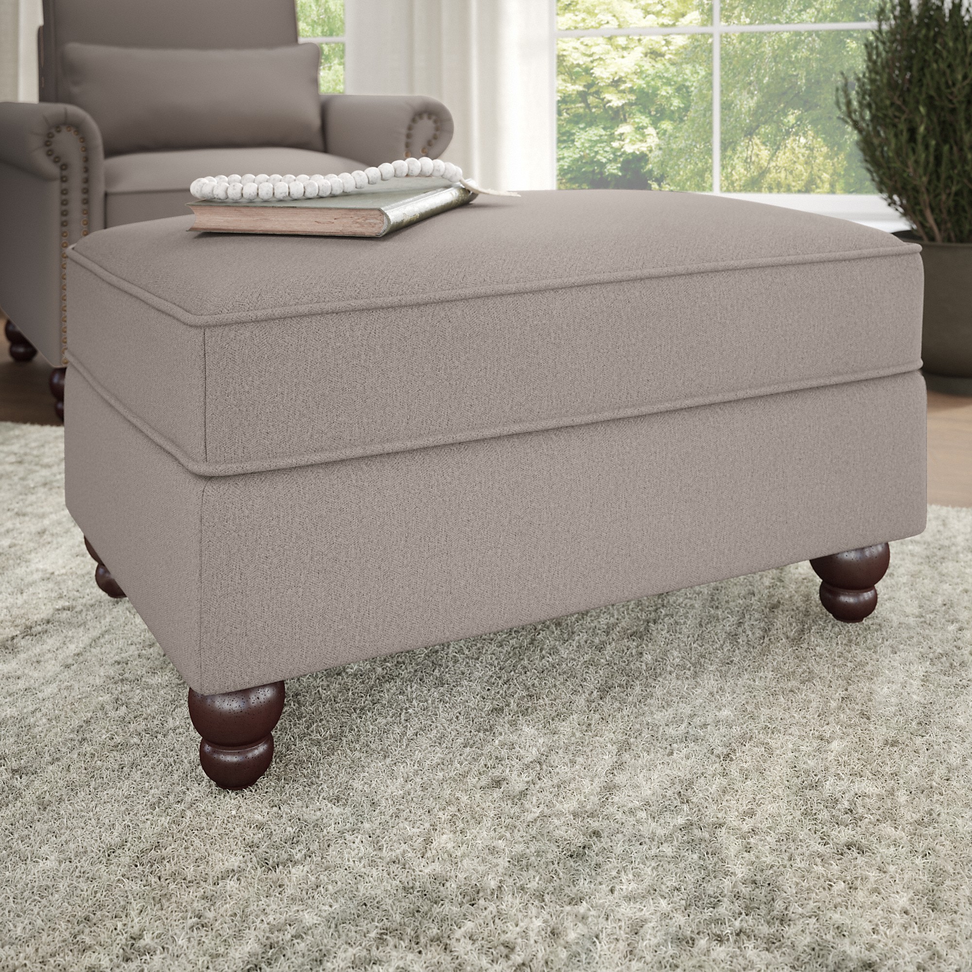 Baxton Studio Vinet Contemporary Beige Fabric Tufted Padded Coffee ...