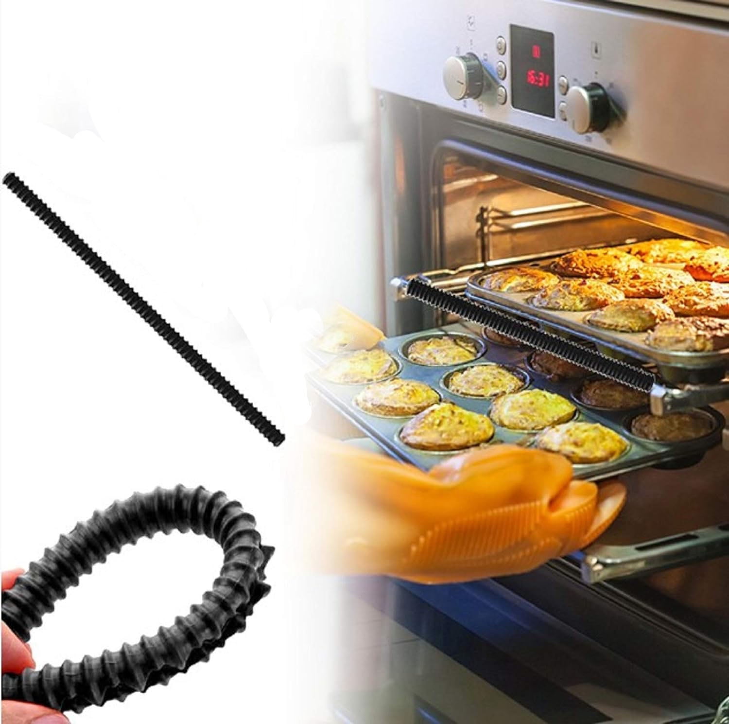 Cover 14 Inches Long Oven Guards for Racks, Heat Resistant Silicone ...