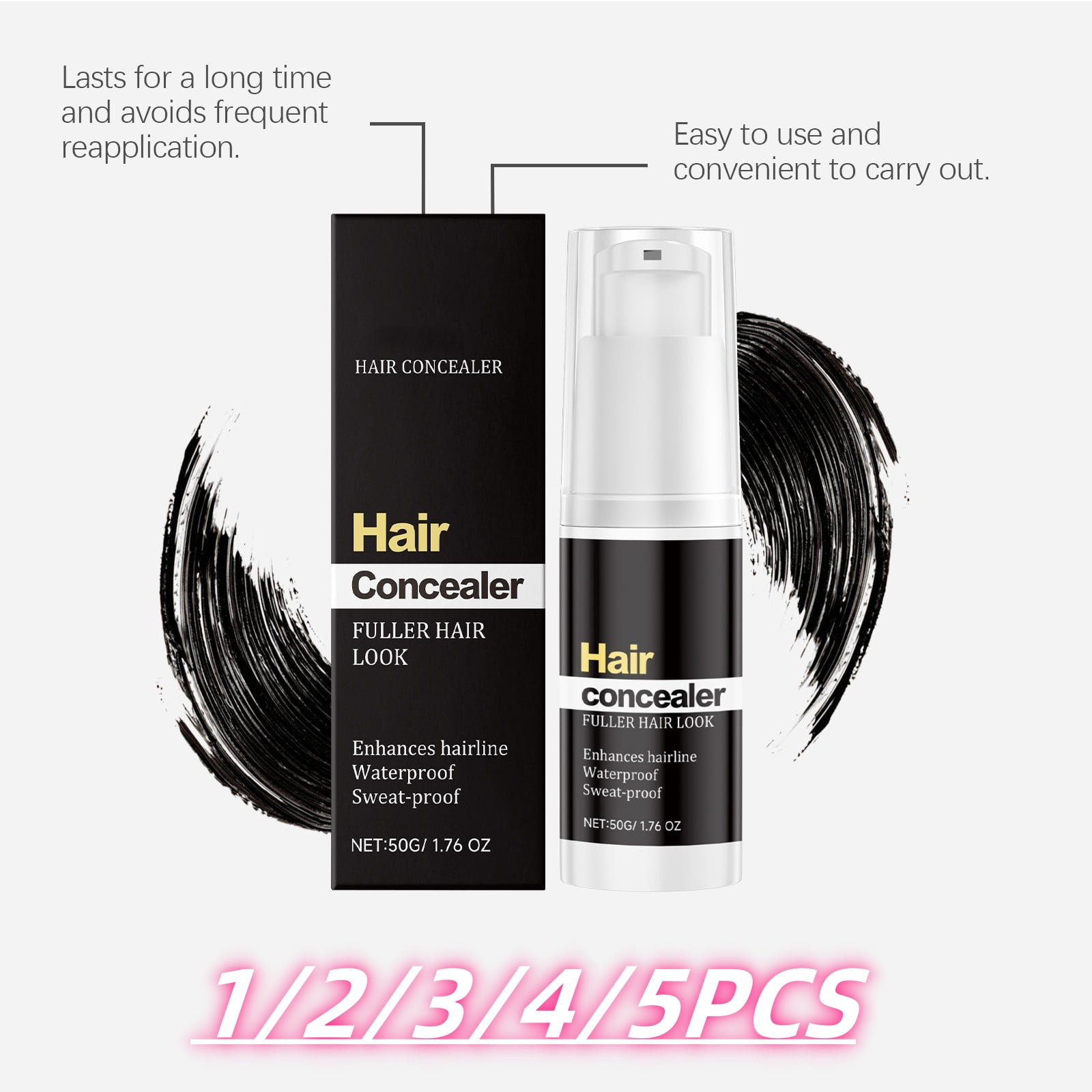Cover Bald Spots & Thinning Hairline. Instant Hair Filler, Building ...