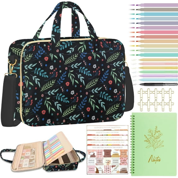 Cover Case for Women, Large Quilted Bag with Strap and Handle, Study ...