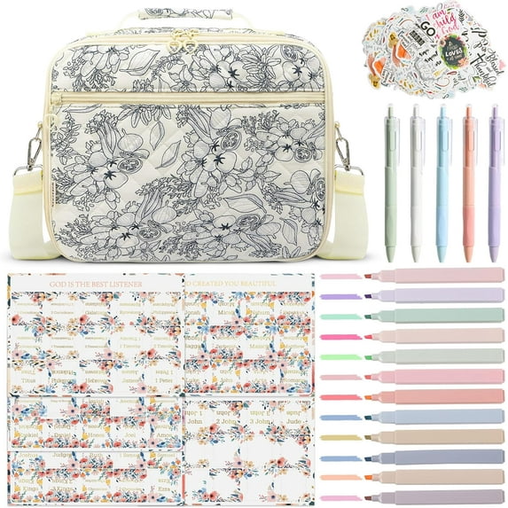 Cover Case for Women,Large Quilted Bag with Study Supplies,Stylish ...